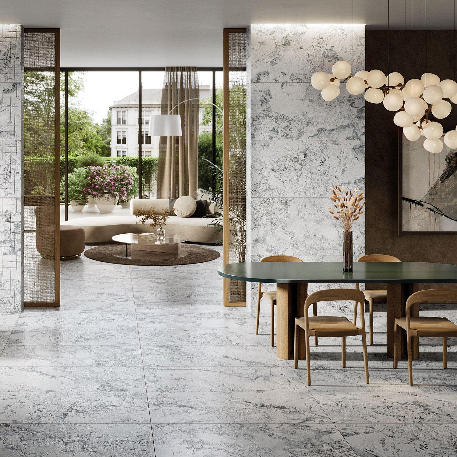 Patagonia White Digital Soft Marble Effect Porcelain Tile – TileZone